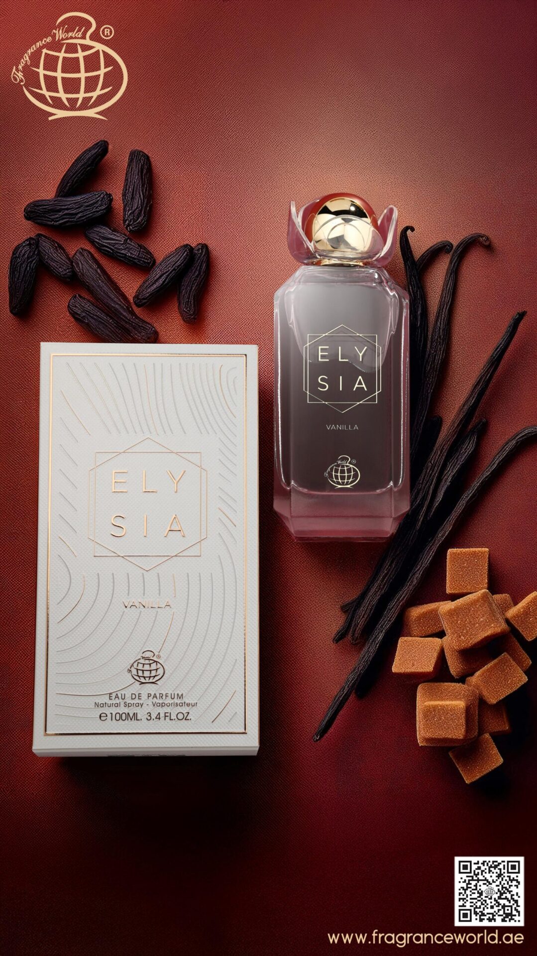 Eau de Parfum Elysia Vanilla by Fragrance World, Women, 100 ml - Arabian Scents