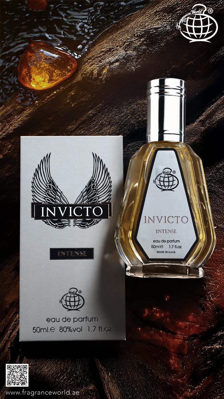 Eau de Parfum Invicto Intense by Fragrance World, Men, 50 ml - Arabian ...