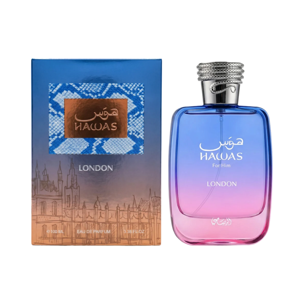 Eau de Parfum Hawas London by Rasasi, Unisex, 100 ml - Arabian Scents